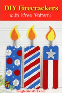 Popsicle Stick Firecracker Craft - Single Girl's DIY
