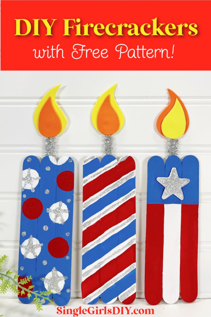Popsicle Stick Firecracker Craft - Single Girl's DIY