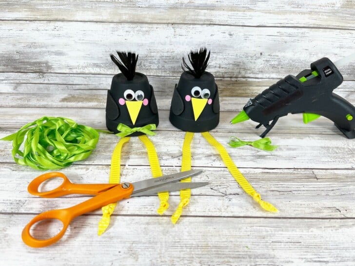 DIY Clay Pot Crows (Dollar Tree DIY) - Single Girl's DIY
