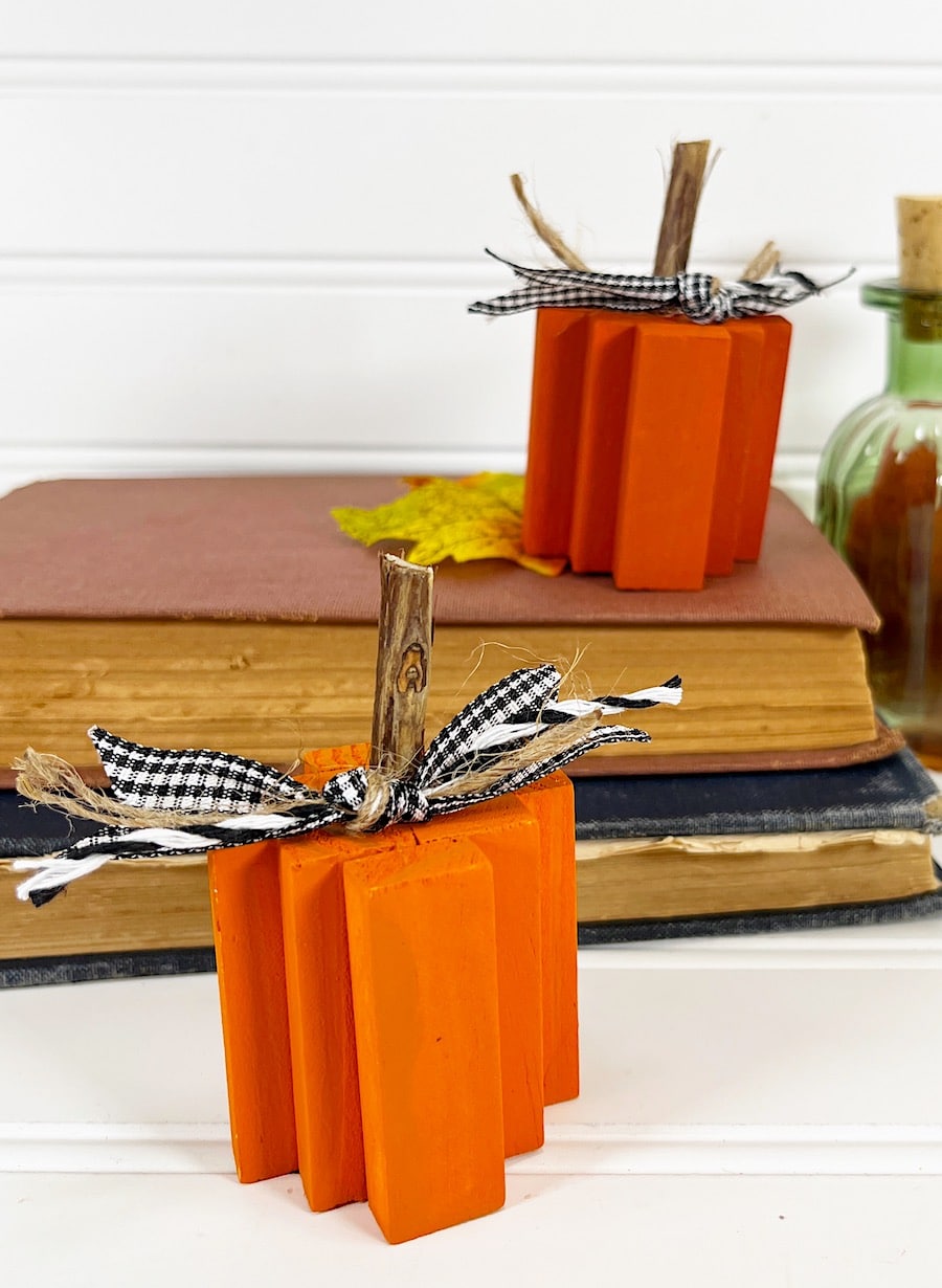 Jenga Block Pumpkin (Dollar Store DIY) - Single Girl's DIY Jenga Block Pumpkin (Dollar Store DIY) - Single Girl's DIY