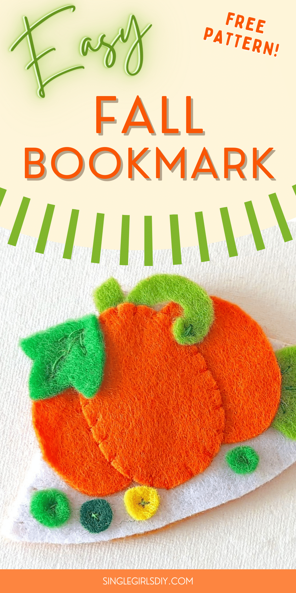 Cute Fall Bookmark Corner (Free Pattern) - Single Girl's DIY