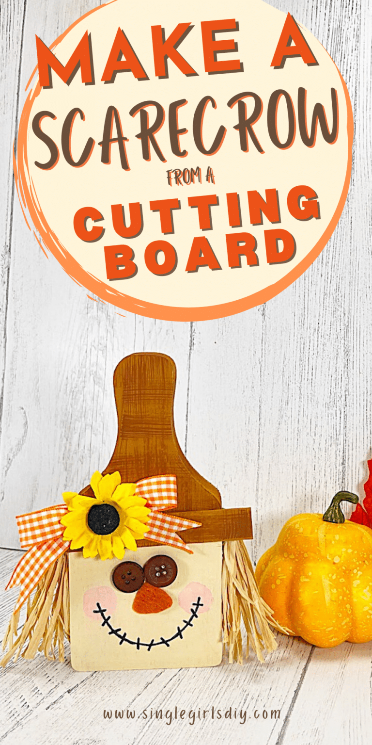 Cutting Board Scarecrow (Dollar Store DIY) - Single Girl's DIY