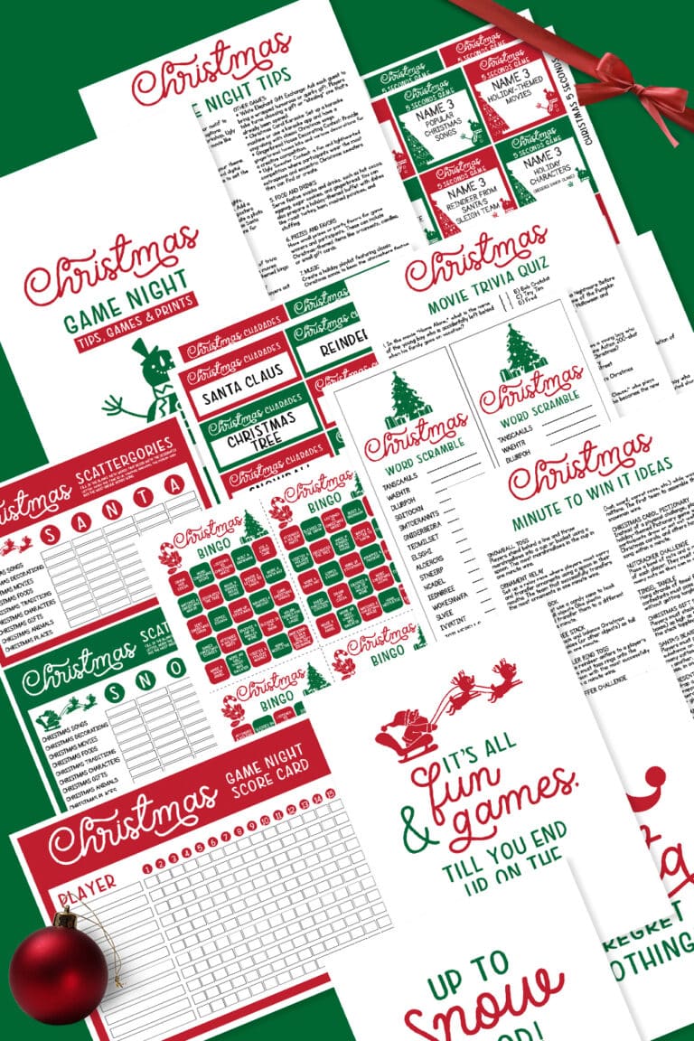 Big List of Printable Christmas Games - Single Girl's DIY