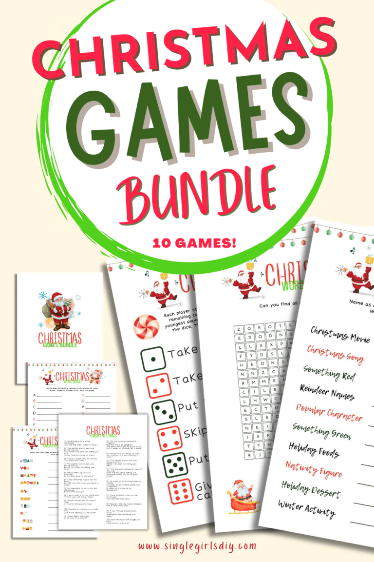 Big List of Printable Christmas Games - Single Girl's DIY
