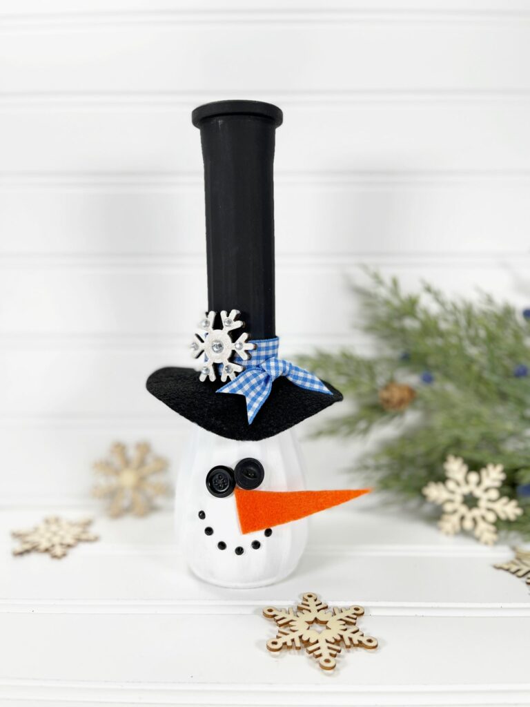 DIY Snowman Vase (Dollar Tree DIY) - Single Girl's DIY
