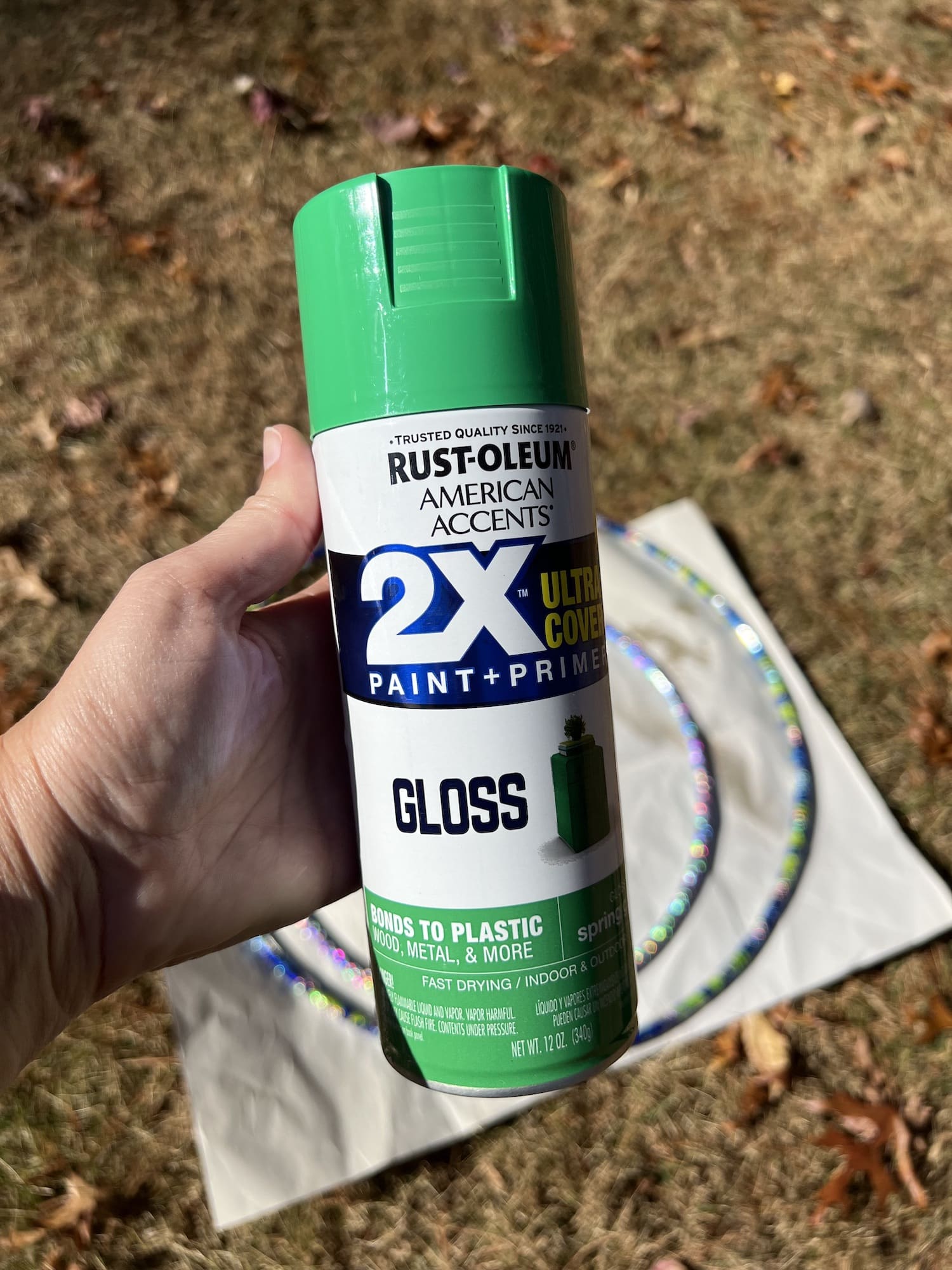 Hula Hoop Christmas Wreath - Single Girl's DIY