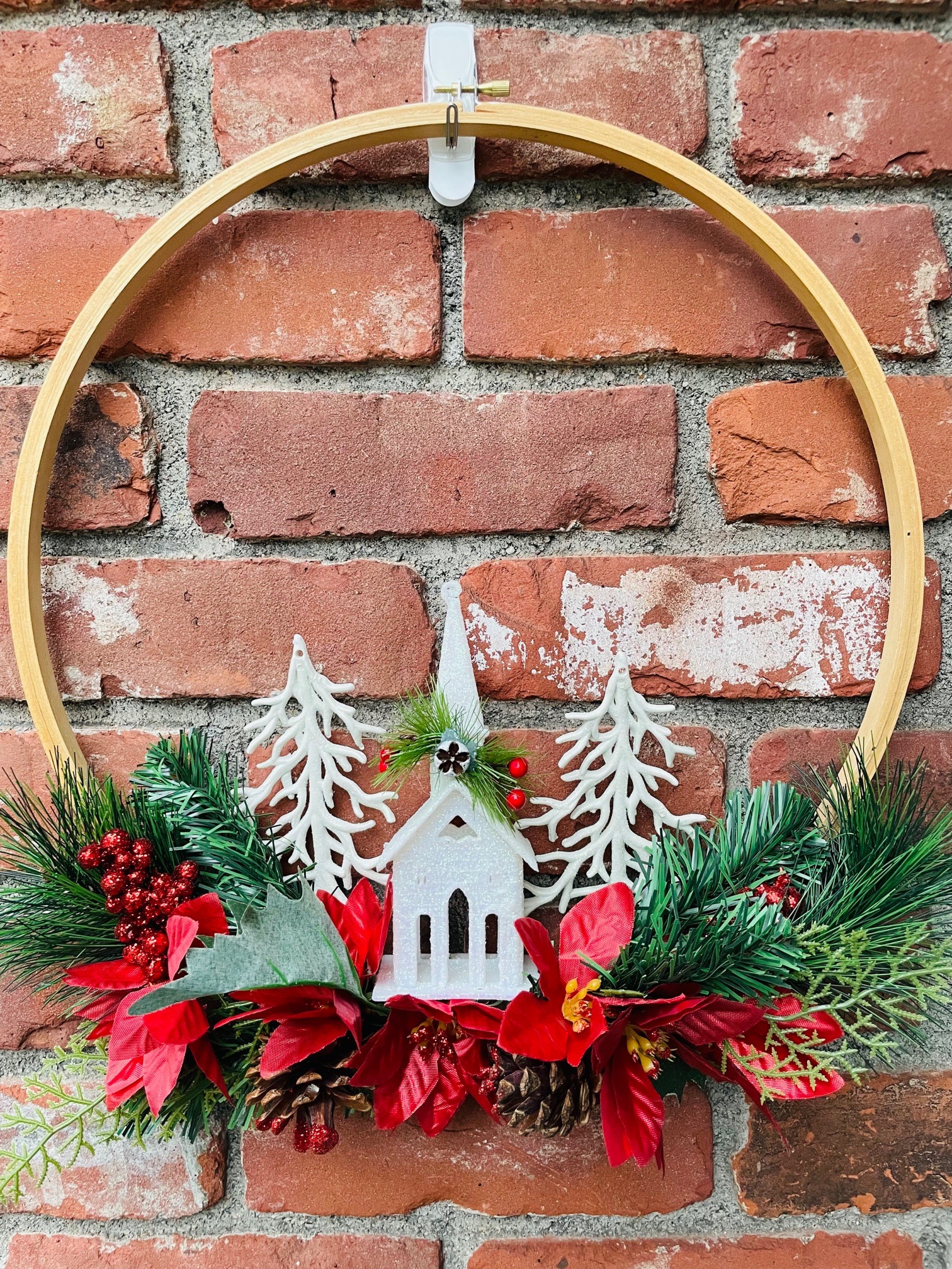 Winter Church Scene Wreath - Single Girl's DIY