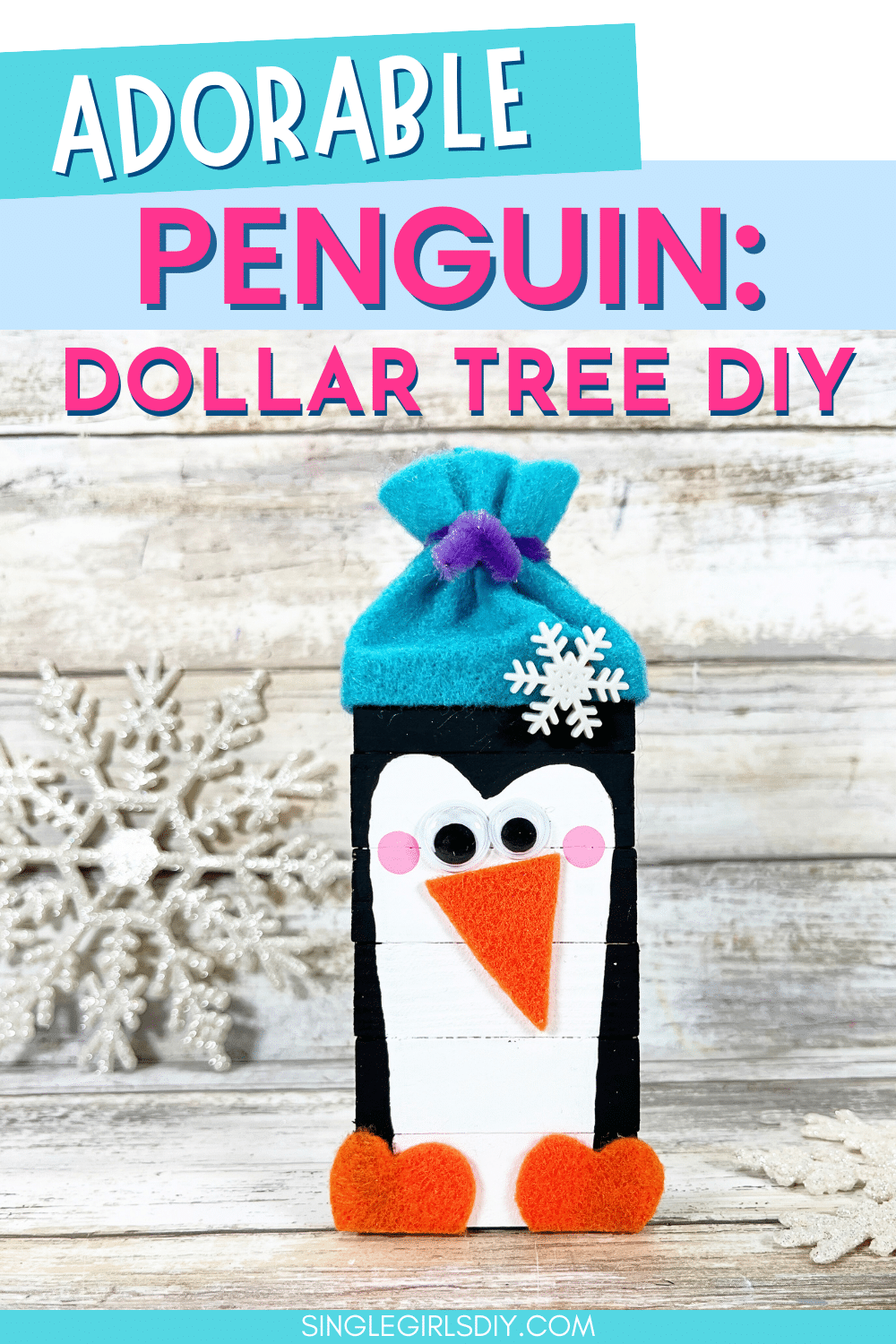 Christmas Craft Ideas with Jenga Blocks - Single Girl's DIY