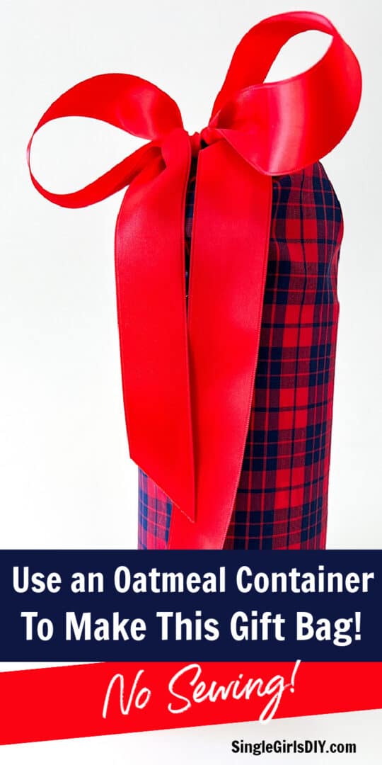 Oatmeal Container Gift Bag: Creative Gift Wrapping Idea - Single Girl's DIY