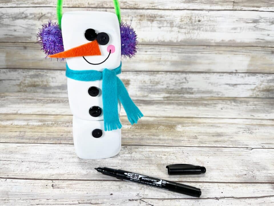 Foam Dice Snowman (Dollar Tree DIY) - Single Girl's DIY