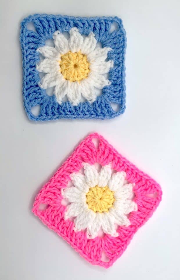 Crochet Daisy Granny Square - Single Girl's DIY