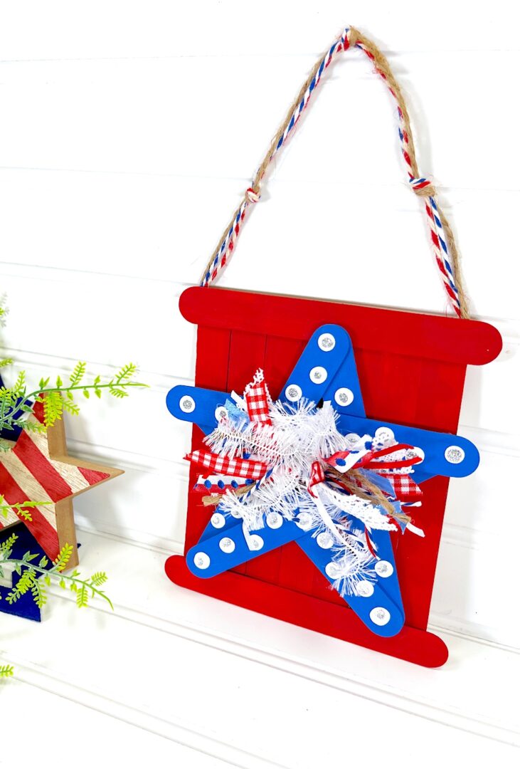 Patriotic Craft Stick Sign (Dollar Store DIY) - Single Girl's DIY