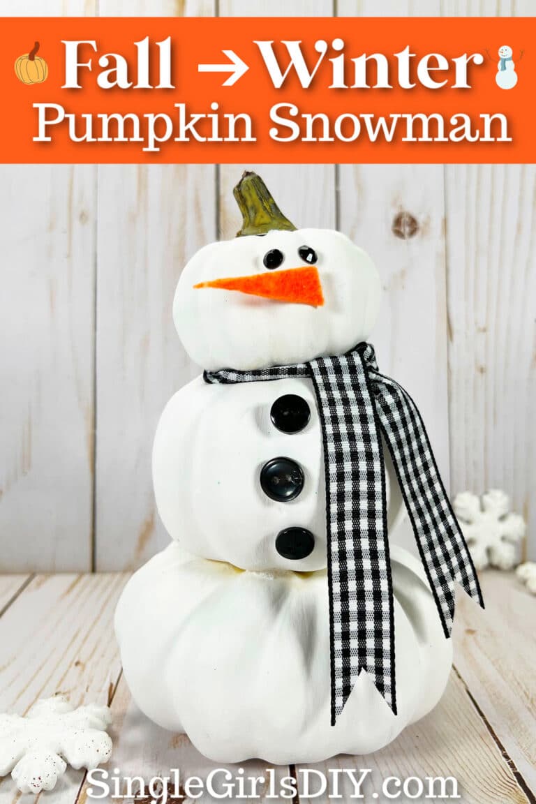 Easy DIY Pumpkin Snowman (Autumn to Winter Transitional Decor) - Single ...