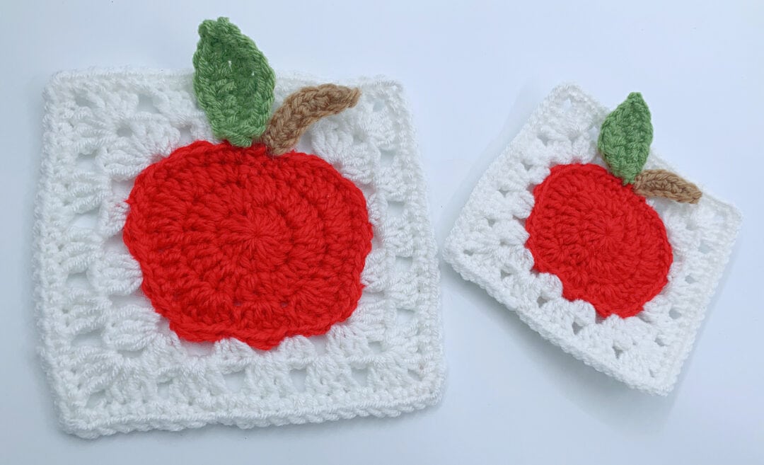 Crochet Apple Granny Square (Step by Step Guide) - Single Girl's DIY