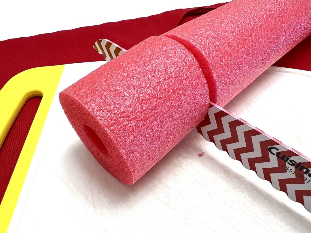 Pool Noodle Apple Decorations - Single Girl's DIY