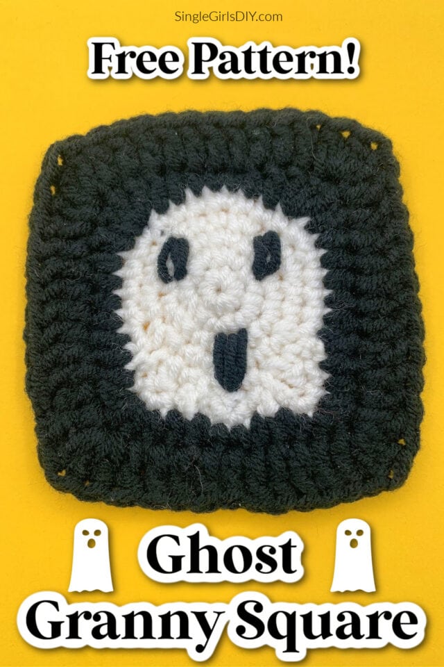 Boho Crochet Ghost Granny Square (Free Pattern) - Single Girl's DIY